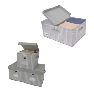 granny says bundle of 3-pack closet storage cubes & 1-pack extra large rectangle storage bin