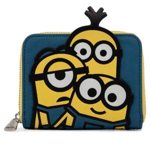 loungefly triple minion zip around wallet