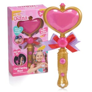 wow! pods stuff love diana hairbrush light painting wand with sounds | light up hair brush, role play and dress-up accessory | official toys for kids inspired by the youtube, tv and animation series