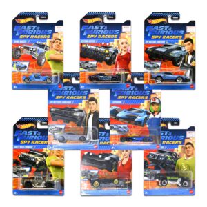 hot wheels cars hot wheels fast & furious spy racers 10 pack ~ bundle with 10 hot wheels fast and furious spy racer toy cars for kids, adults | hot wheels fast and furious collectible set.