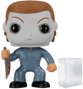 pop halloween - michael myers funko vinyl figure (bundled with compatible box protector case), multicolored, 3.75 inches