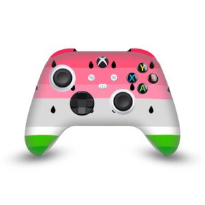 head case designs officially licensed haroulita watermelon art mix vinyl sticker gaming skin decal cover compatible with xbox series x/s controller