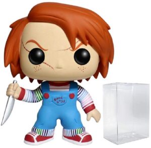 pop child's play 2 - chucky funko pop! vinyl figure (bundled with compatible pop box protector case), multicolor, 3.75 inches