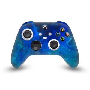 head case designs officially licensed lebensart blue malachite art mix vinyl sticker gaming skin decal cover compatible with xbox series x/s controller