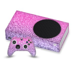 head case designs officially licensed monika strigel lavender pink art mix vinyl sticker gaming skin decal cover compatible with xbox series s console and controller bundle