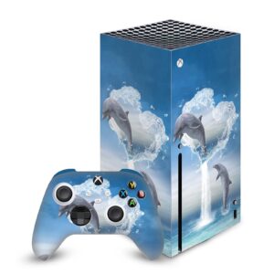 head case designs officially licensed simone gatterwe lovers art mix vinyl sticker gaming skin decal cover compatible with xbox series x console and controller bundle