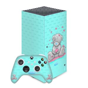 head case designs officially licensed me to you love classic tatty teddy vinyl sticker gaming skin decal cover compatible with xbox series x console and controller bundle