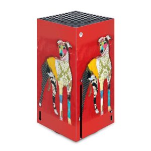 head case designs officially licensed michel keck greyhound art mix vinyl sticker gaming skin decal cover compatible with xbox series x console