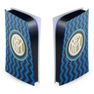 head case designs officially licensed inter milan home 2020/21 crest kit vinyl faceplate sticker gaming skin decal cover compatible with sony playstation 5 ps5 digital edition console