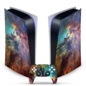 head case designs officially licensed cosmo18 lagoon nebula art mix vinyl faceplate sticker gaming skin decal compatible with sony playstation 5 ps5 digital edition console and dualsense controller