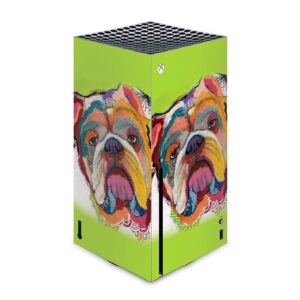 head case designs officially licensed michel keck bulldog art mix vinyl sticker gaming skin decal cover compatible with xbox series x console