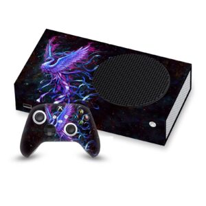 head case designs officially licensed christos karapanos phoenix art mix vinyl sticker gaming skin decal cover compatible with xbox series s console and controller bundle