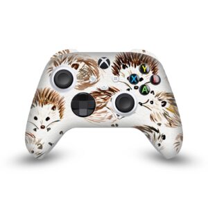 head case designs officially licensed cat coquillette hedgehogs art mix vinyl sticker gaming skin decal cover compatible with xbox series x/s controller