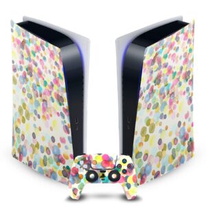 head case designs officially licensed ninola dots art mix vinyl faceplate sticker gaming skin decal cover compatible with sony playstation 5 ps5 digital edition console and dualsense controller