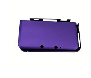 aluminium alloy protective case front back faceplate plates top cover & bottom battery housing shell case cover for 3ds xl ll console - purple