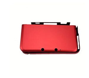 aluminium alloy protective case front back faceplate plates top cover & bottom battery housing shell case cover for 3ds xl ll console - red