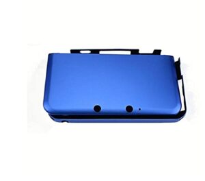 aluminium alloy protective case front back faceplate plates top cover & bottom battery housing shell case cover for 3ds xl ll console - blue