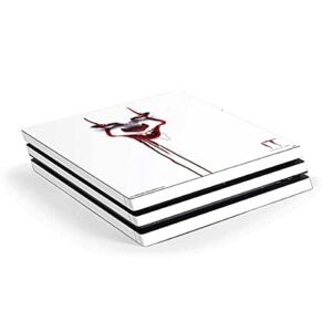 skinit decal gaming skin compatible with ps4 pro console - officially licensed warner bros pennywise bloody design