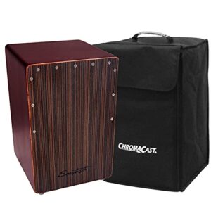 sawtooth ebony, compact size with cajon carry bag (st-esc-s