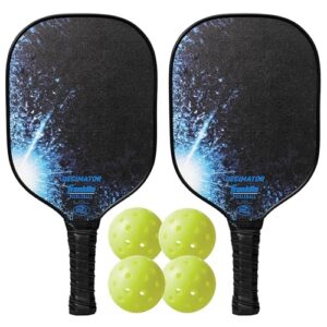 franklin sports pickleball 2 player carbon fiber paddle and x-40 pickleball set - (2) carbon fiber paddles - (4) x-40 balls - carry bag - usa pickleball approved