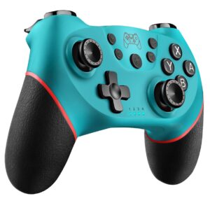 diswoe controller for switch, bluetooth controller for switch/switch lite, wireless controller with turbo, gyro axis, dual shock and motion control, easy and long game