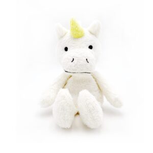 thermal-aid zoo microwavable stuffed animal - plush toy and hot cold pack - juno the unicorn white