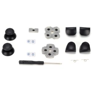 ps5 controller replacement parts kit for ps5 handle conductive rubber pad rocker + 3d plastic cap + l12 replacement buttons set repair kit