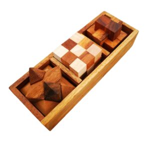 nutta - 3 in 1 set wooden games brain teaser wood toy desk puzzle coffee table decor broad game 3d puzzles for teens and adults fun games indoor outdoor camping decorate party gift christmas