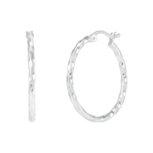 silpada 'endless twists' hoop earrings in sterling silver