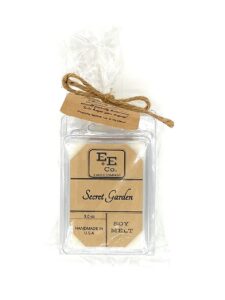 e and e,natural soy wax melts (2 pack) by e&e,long lasting fragrances infused with essential oil,handmade in los angeles (secret garden)