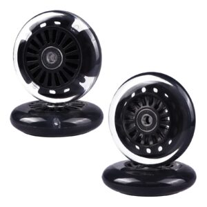 gladeer 90mm wiggle car polyurethane replacement wheels set for upgrades for plasmacar ride-on toys wiggle car replacement wheels, 4-pack (black)