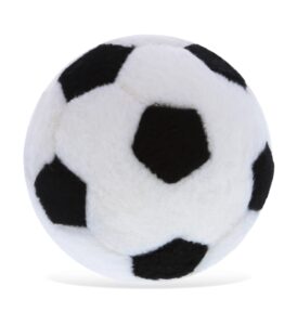 dollibu sport plush ball - small stuffed sports balls for kids, cute squishy soft ball toys for throwing, playing catch, playtime plush balls for bedroom decor - 3 inch soccer ball