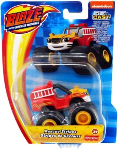 fisher price nickelodeon blaze & the monster machines, rescue stripes diecast car, ages 3 and up, 2.36 inches