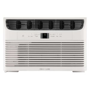 frigidaire fhwc253wb2 window air conditioner, 25,000 btu with easy install slide out chassis, energy star certified, multi-speed fan, eco mode, white. 26.5"d x 26.5"w x 18.63"h