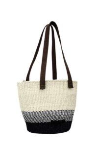 airi women's miru handwoven natural sisal shoulder bag handmade in kenya