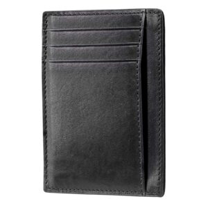 aucuu minimalist wallet, rfid blocking anti theft leather credit card pocket purse with card slots, gift for men & women - black, l2us-2125021, #2 black, 11.2 x 8.3 x 1 cm