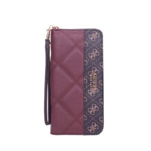 guess women's wallets burgundy swqb7870460, burgundy multi, onesize