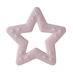 bibs baby bitie teether | bpa free | made in denmark, star, pink plum