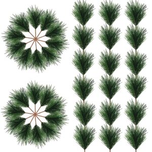 ppxmeeudc 70 pcs artificial green pine needles branches small pine twigs stems fake greenery pine pick for christmas garland wreath embellishing home holiday garden decoration