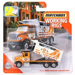 matchbox working rigs international workstar 7500 dump truck, [orange] malik