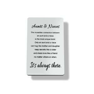 aunt niece gifts engraved wallet insert card aunt gifts for women birthday gift for niece girl niece gift from her auntie graduation gifts from aunt metal wallet insert card mothers day jewelry