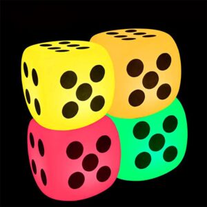 electronic led game dice with 7 changing colors, 5pcs