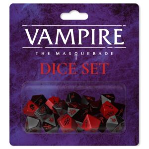 renegade games studios vampire: the masquerade dice set - for vampire: the masquerade roleplaying game, new 5th edition dice set