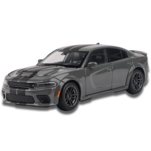 jiayemodel speed & furious 1:32 diecast toy car model for charger srt muscle cars,steering suspension,mini vehicles toys for kids,boyfriend gift（grey）