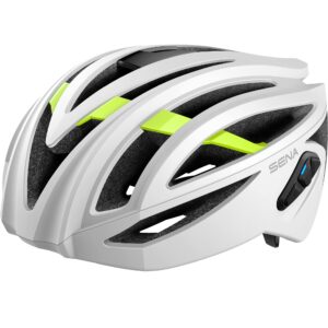 sena r2 road cycling smart bluetooth helmet (matte white, medium)