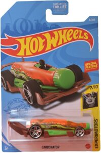 hot wheels carbonator, [orange/green] 6/250 experimotors 2/10