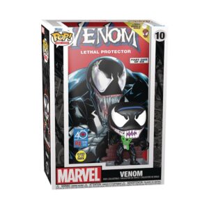 pop! comic cover: marvel venom lethal protector glow in the dark previews exclusive vinyl figure