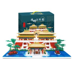 sxpc micro brick kit (6818pcs) chinese style building adult difficult assembly building block ornaments