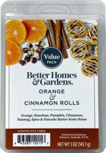 better homes and gardens orange cinnamon rolls wax cubes 5oz rp-12015 5oz (141.9g)