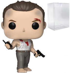 pop die hard - john mcclane funko pop! vinyl figure (bundled with compatible pop box protector case), multicolor, 3.75 inches